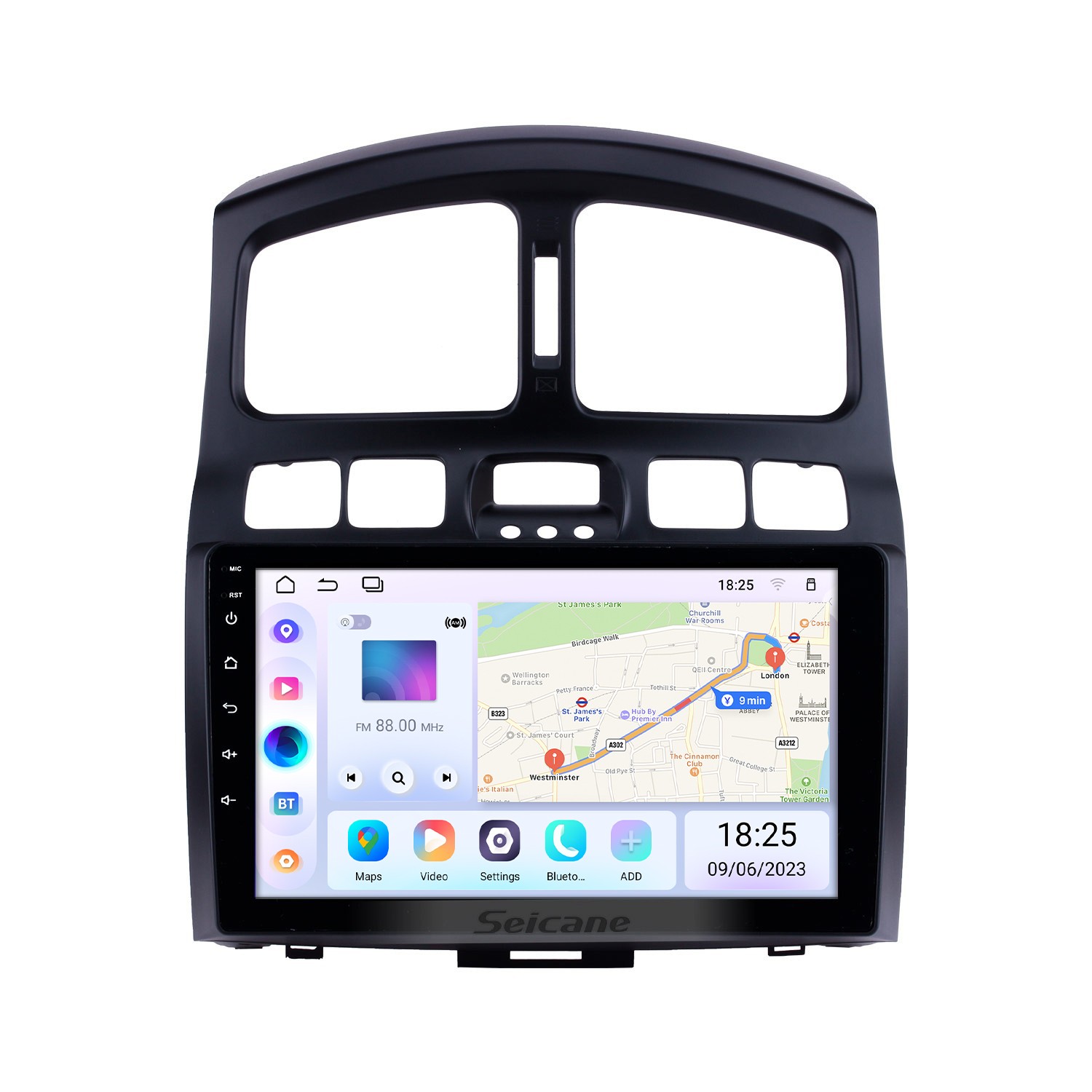 9 inch 2005 2015 Hyundai Classic Santafe HD Touch screen Head Unit GPS Navigation AUX MP3 Bluetooth Car Stereo TV Tuner Rearview Camera