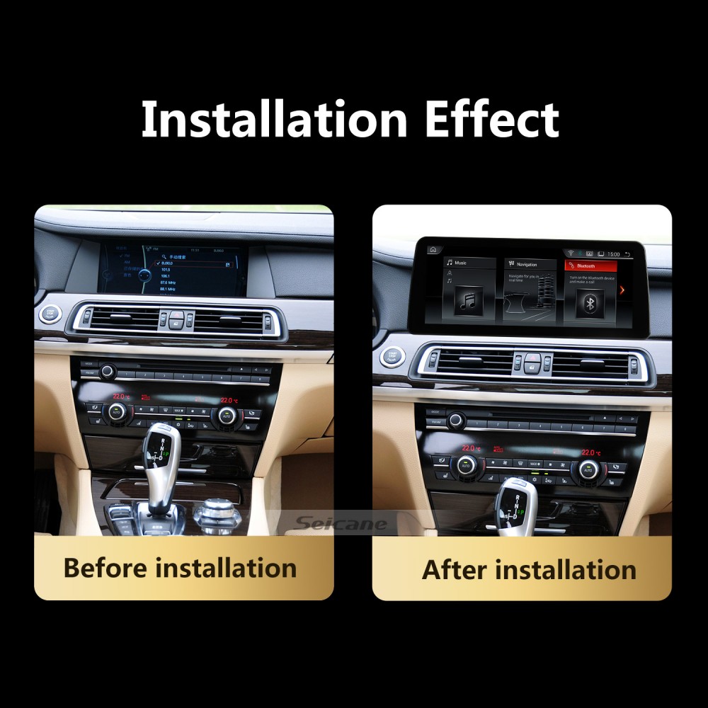 Android 11.0 12 3 Zoll fur 2009 2013 2014 2015 2016 BMW 7er F01 F02 Radio HD Touchscreen GPS Navigation mit Bluetooth Unterstutzung Carplay SWC